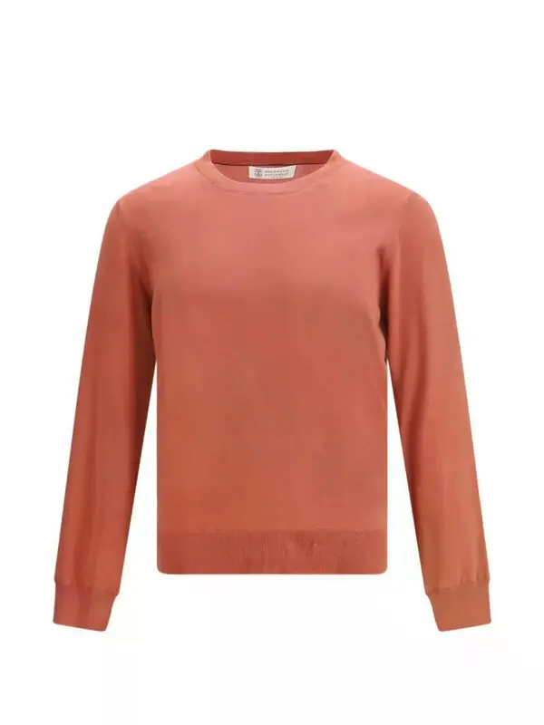Brunello Cucinelli Crew-neck Knitted Sweater - Orange
