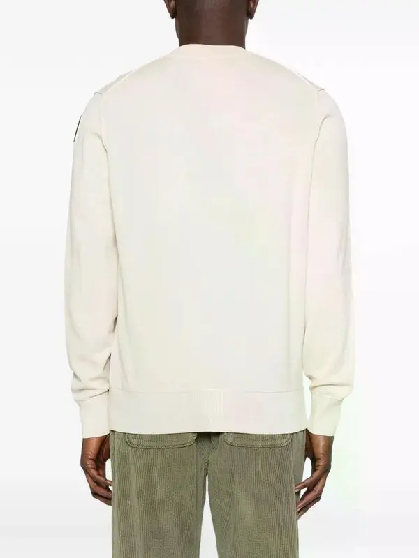 PARAJUMPERS Crewneck Sweater With Sleeve Patch - Neutrals