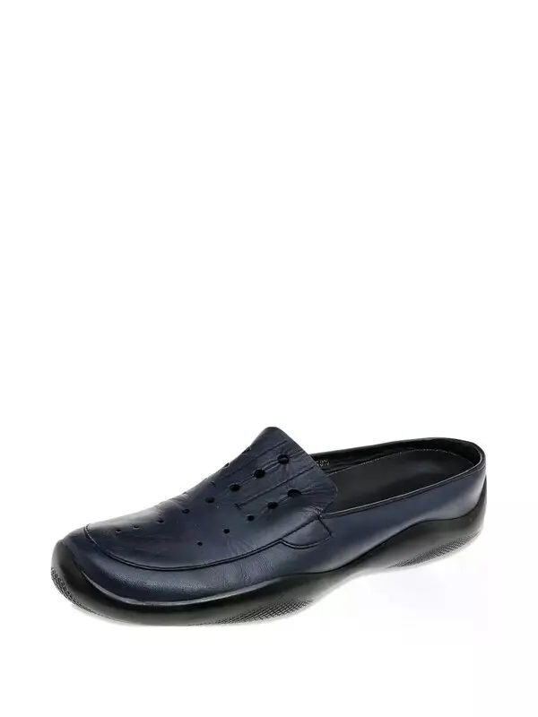 Prada Leather Perforated Loafers