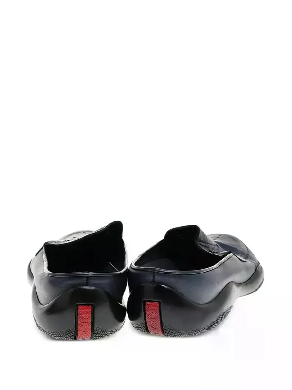Prada Leather Perforated Loafers
