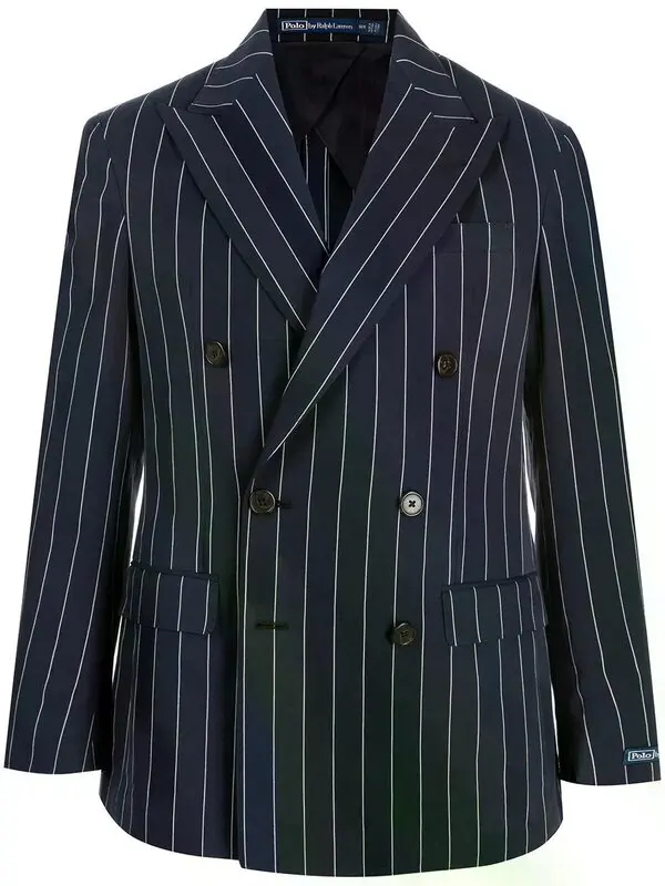 Polo Ralph Lauren Pinstriped Double-breasted Blazer