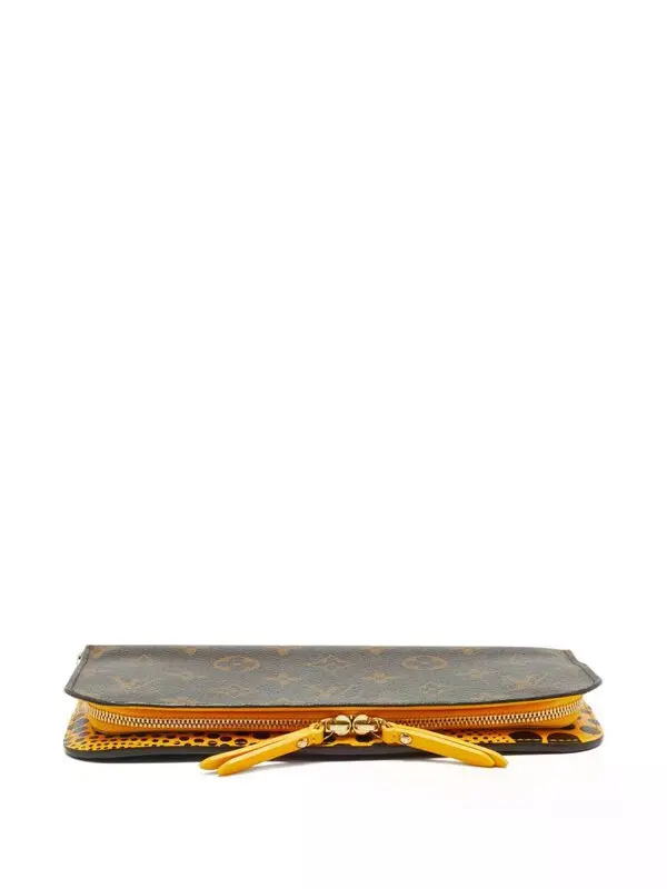 LOUIS VUITTON 2012 X Yayoi Kusama Monogram Canvas Zip Wallet - Brown