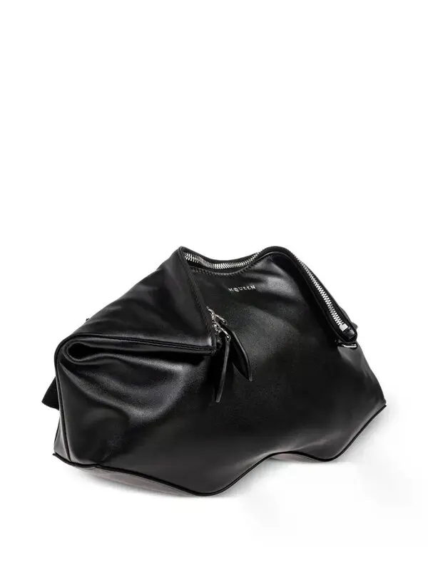 Alexander McQueen Zipped Leather Clutch Bag - Black
