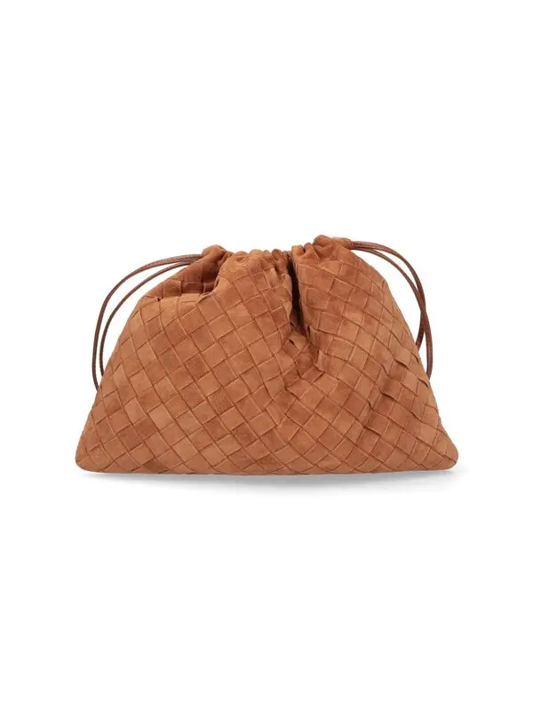 Bottega Veneta Intrecciato Suede Pouch