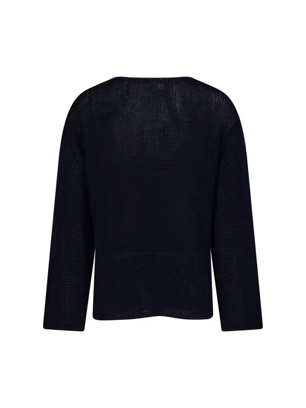Giorgio Armani Linen Blend Sweater - Blue