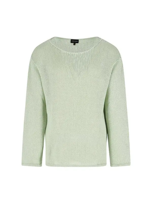Giorgio Armani Linen And Lyocell Sweater - Green