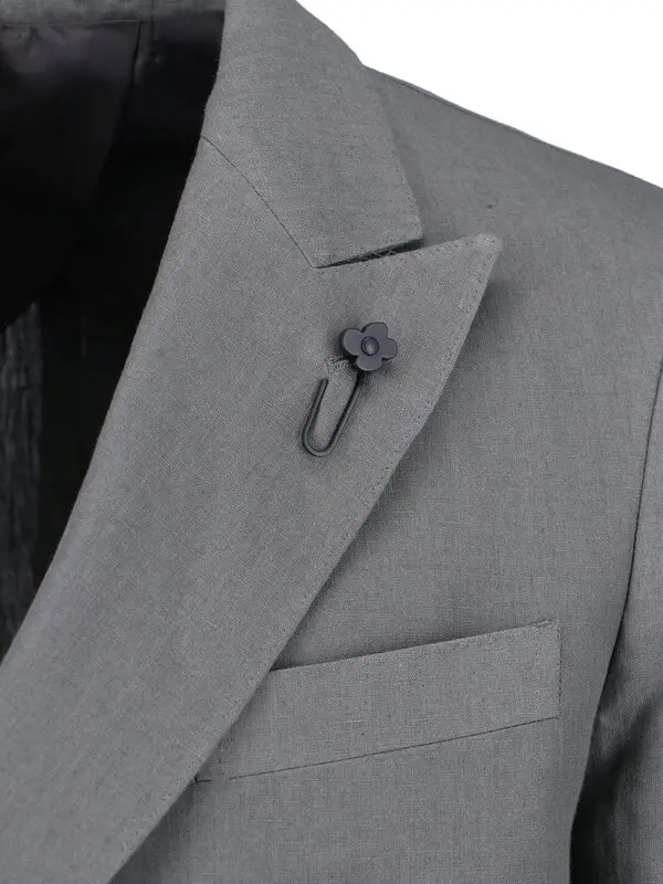 LARDINI Double-breasted Linen Suit