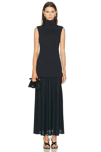 JIL SANDER Sleeveless Maxi Dress - Navy