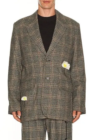 SONG FOR THE MUTE Flower Square Blazer