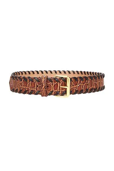 Dries Van Noten Leather Belt - Tan