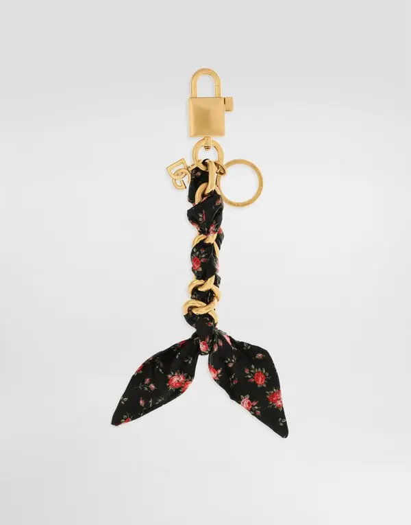 Dolce & Gabbana Printed Satin Keychain - Multicolor
