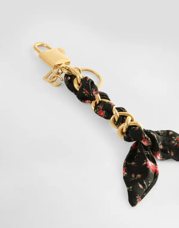 Dolce & Gabbana Printed Satin Keychain - Multicolor