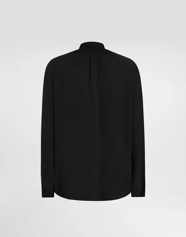 Dolce & Gabbana Silk Crêpe De Chine Martini Shirt - Black