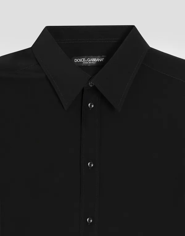 Dolce & Gabbana Silk Crêpe De Chine Martini Shirt - Black