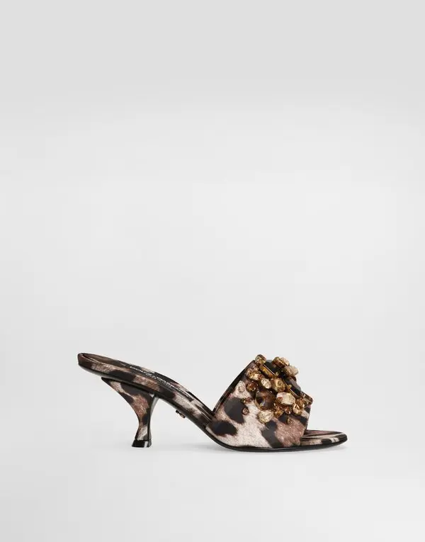 Dolce & Gabbana Leopard- Embellished Mules - Print