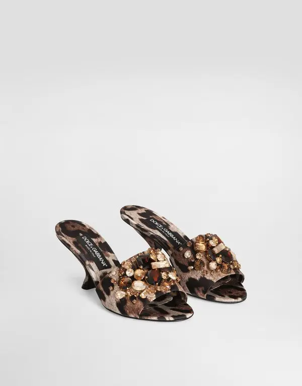 Dolce & Gabbana Leopard- Embellished Mules - Print
