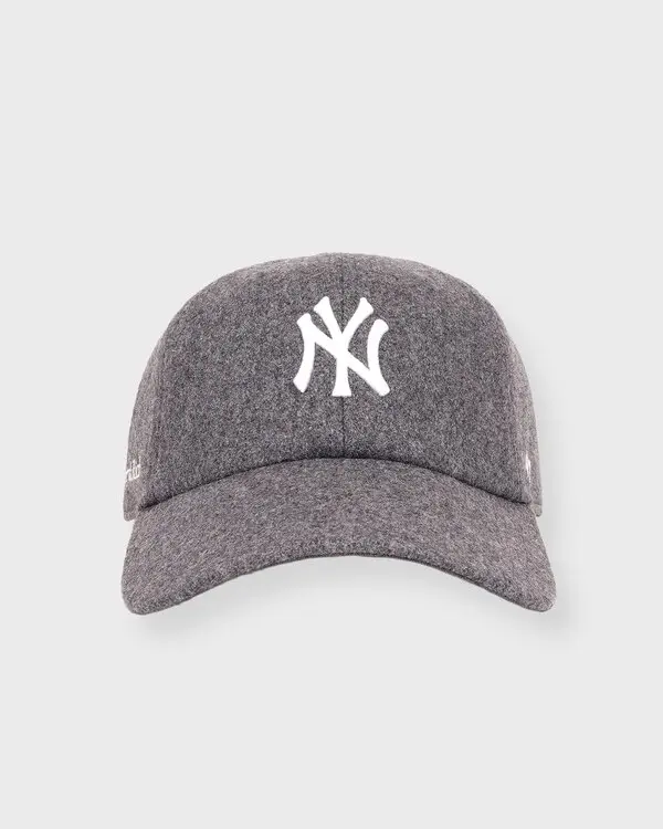 SPORTY & RICH Yankees Serif Wool Cap - Grey