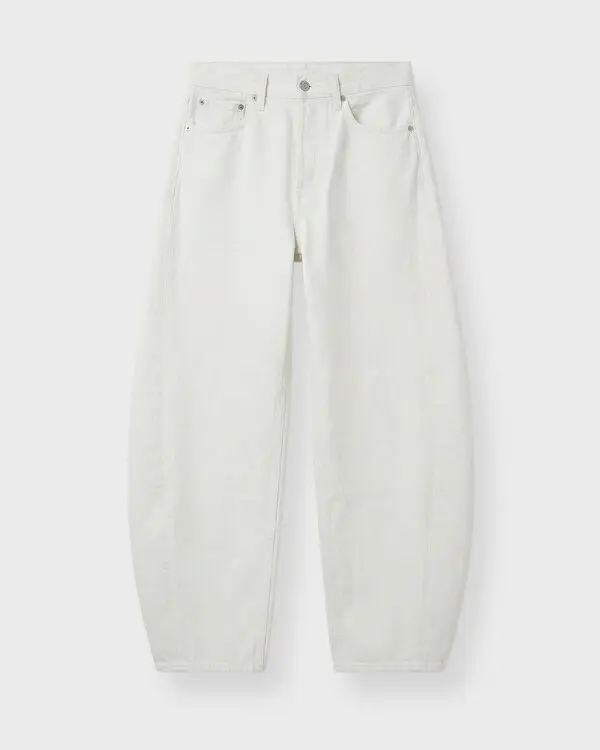 AGOLDE Luna Pieced High-rise Curve Tapered Jeans - Chalk