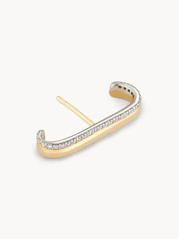 GWYN Fiene Ear Cuff - Yellow Gold,white Diamond