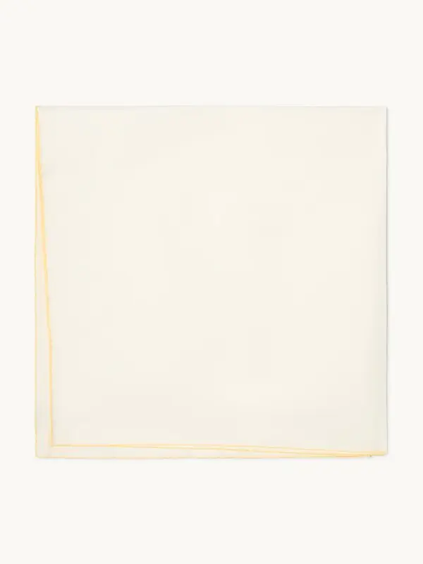 GWYN Brigid Silk Scarf | | Size - Ivory Butter Border