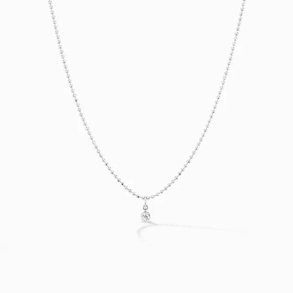 SOPHIE RATNER JEWELRY Pierced Diamond Ball Chain Necklace - One-color