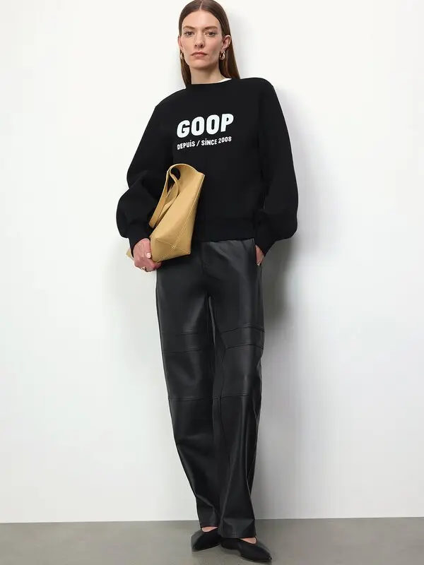 GWYN The Graphic Puff-sleeve Sweatshirt - Ivory