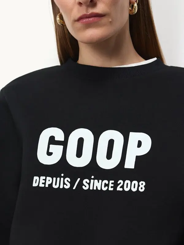 GWYN The Graphic Puff-sleeve Sweatshirt - Ivory
