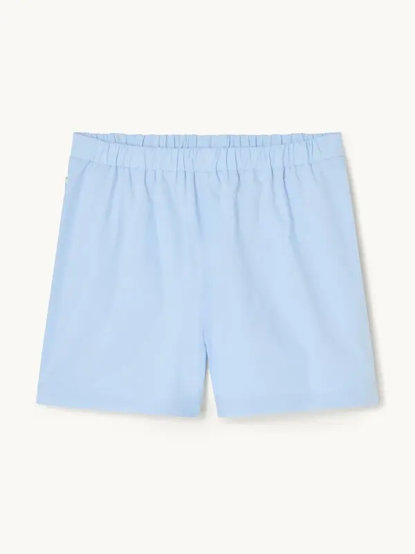 GWYN Relaxed Fit Cotton Poplin Shorts - Ash Brown