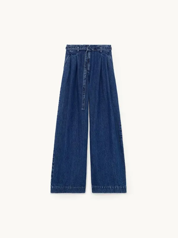 GWYN Ultrawide Pleated Jeans