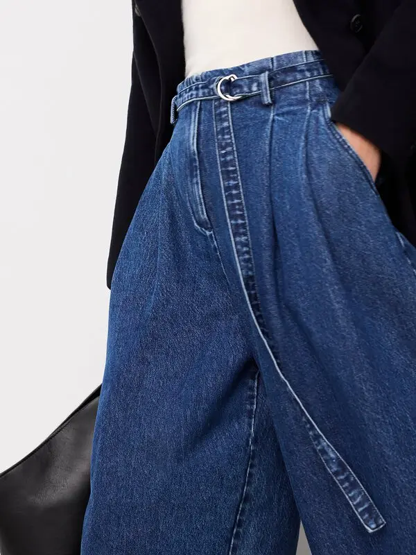 GWYN Ultrawide Pleated Jeans