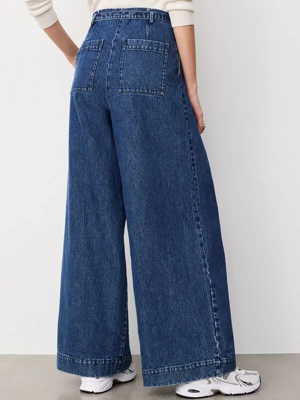 GWYN Ultrawide Pleated Jeans