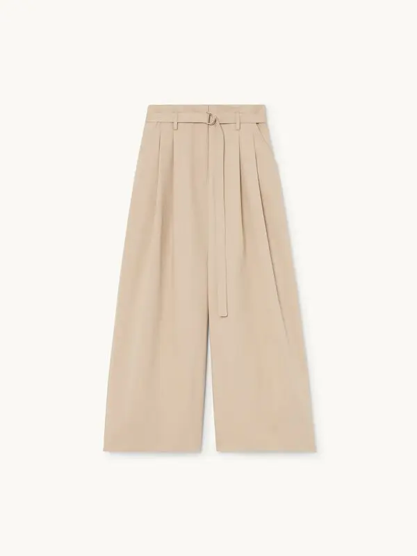 GWYN Juju High-waisted Cropped Wide-leg Trousers