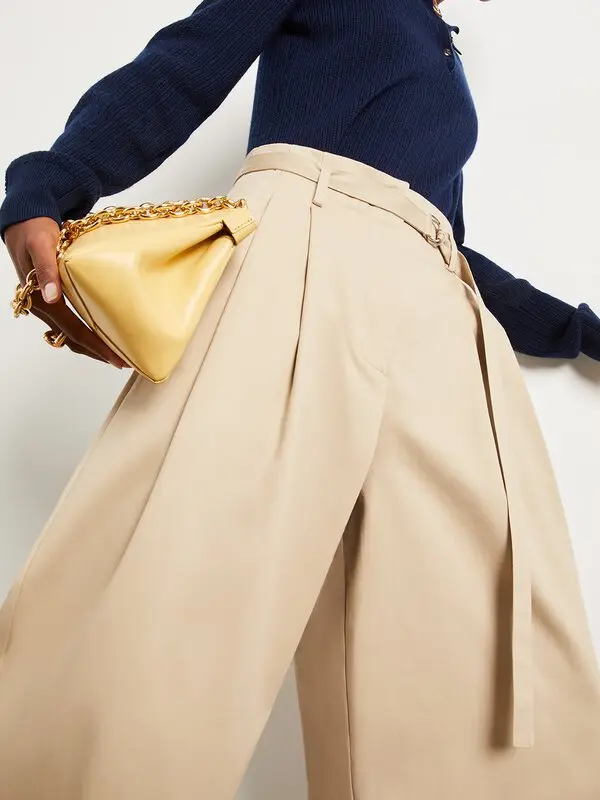 GWYN Juju High-waisted Cropped Wide-leg Trousers