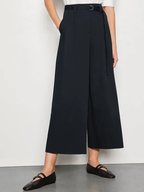 GWYN Juju High-waisted Cropped Wide-leg Trousers