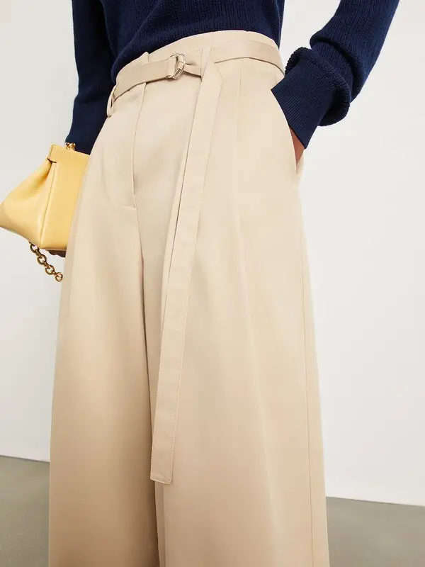 GWYN Juju High-waisted Cropped Wide-leg Trousers
