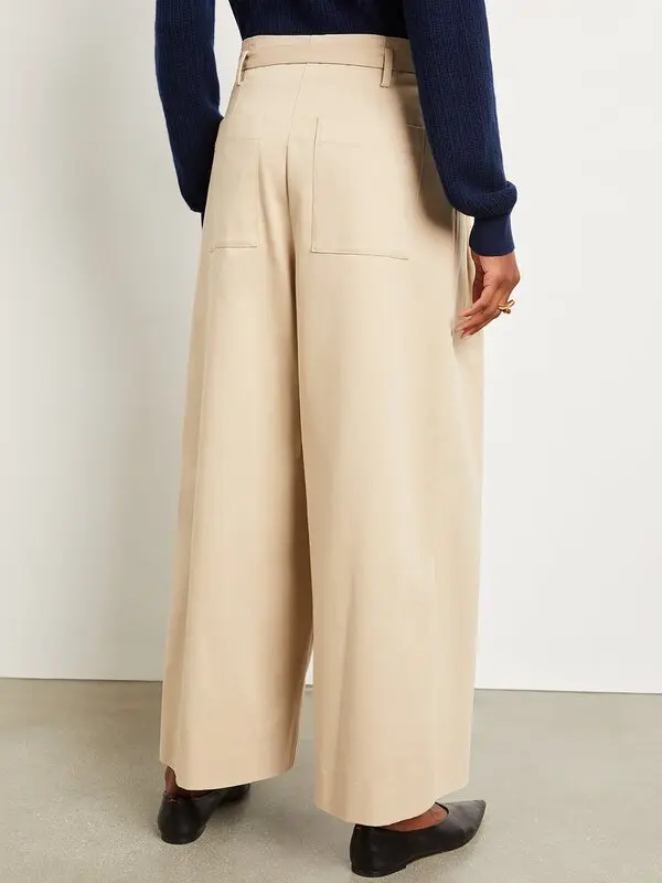 GWYN Juju High-waisted Cropped Wide-leg Trousers