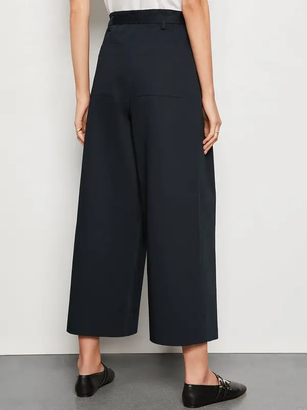 GWYN Juju High-waisted Cropped Wide-leg Trousers