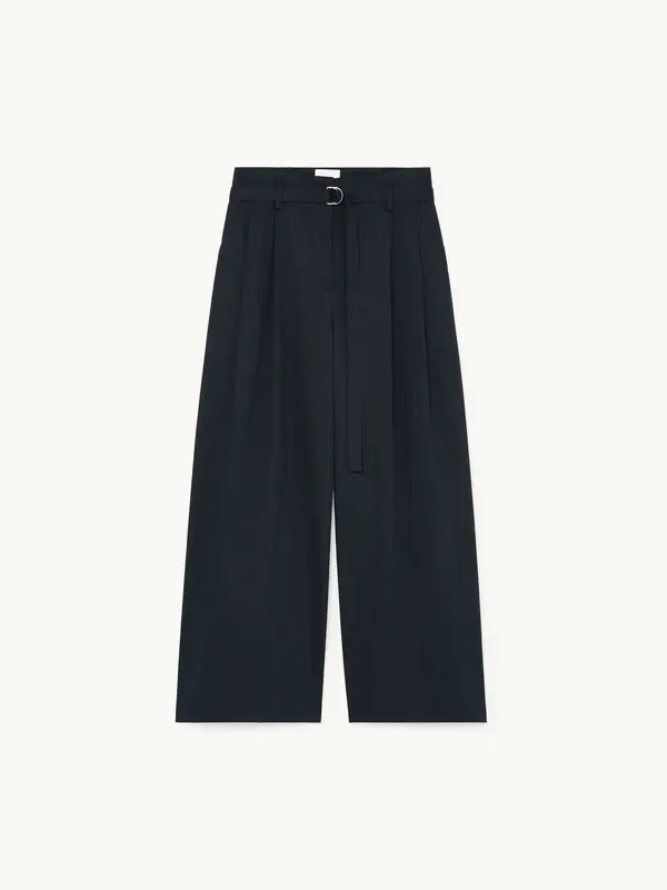 GWYN Juju High-waisted Cropped Wide-leg Trousers