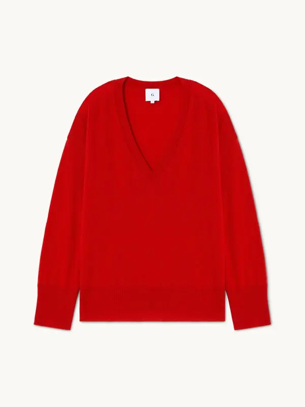 GWYN Boyfriend V-neck Sweater