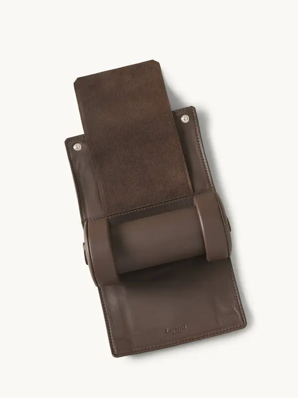LORENZI MILANO Lambskin Watch Case - Brown Leather