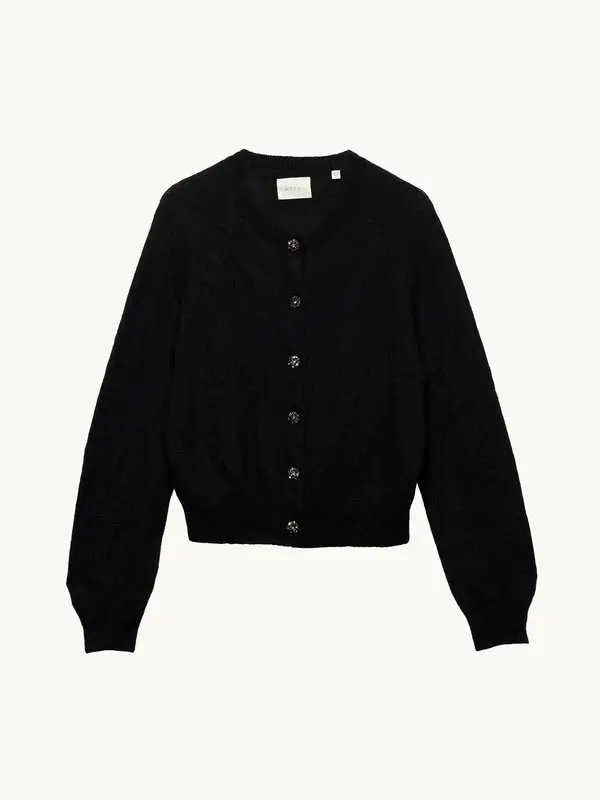 DÔEN Petra Crystal Cardigan - Black