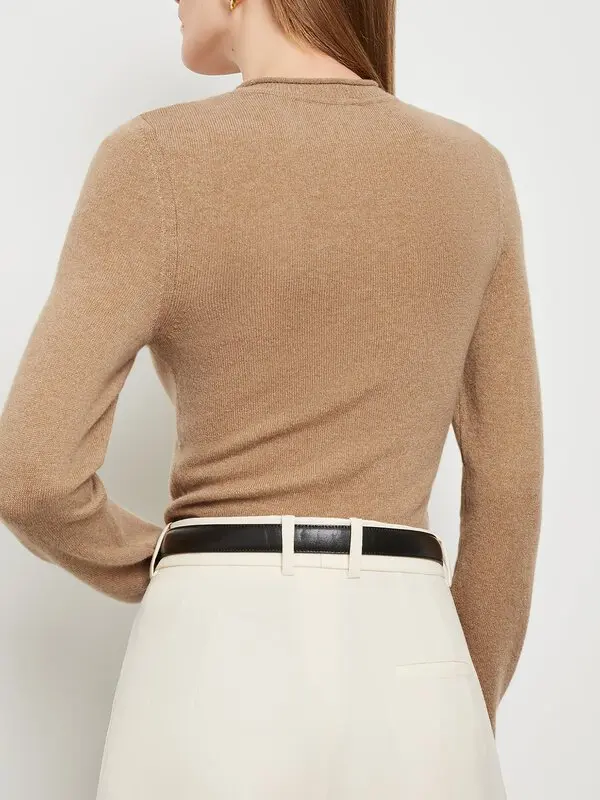 GWYN Cashmere Minimalist Sweater - Navy
