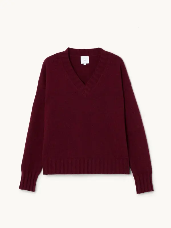 GWYN Oversized V-neck Virgin Wool Sweater