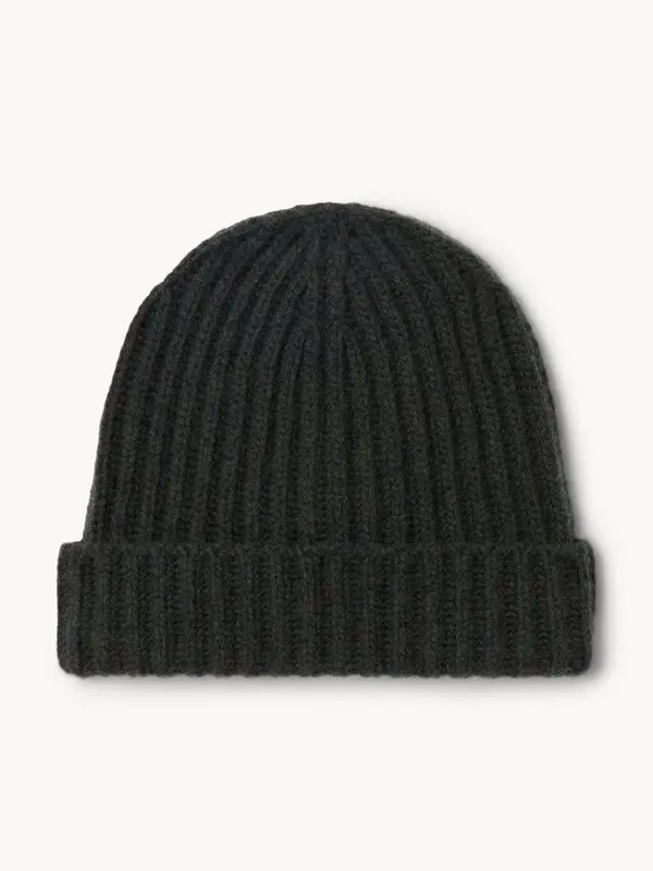 GWYN Ribbed Wool-cashmere Beanie - Forest