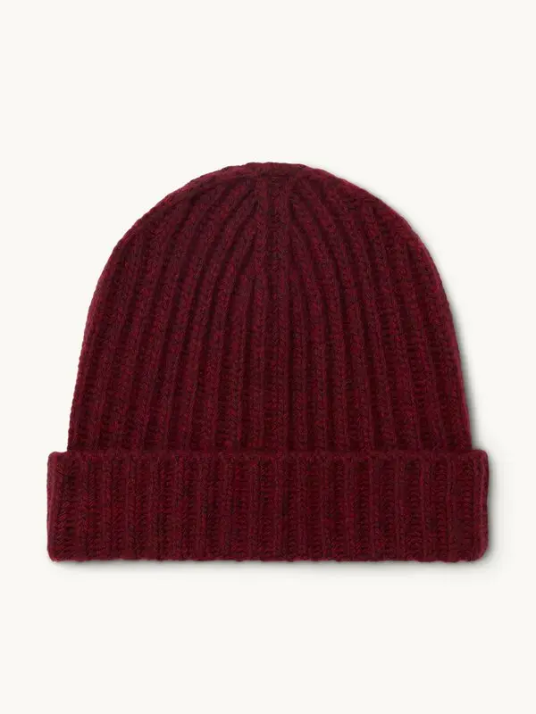 GWYN Ribbed Beanie - Ivory Mouline