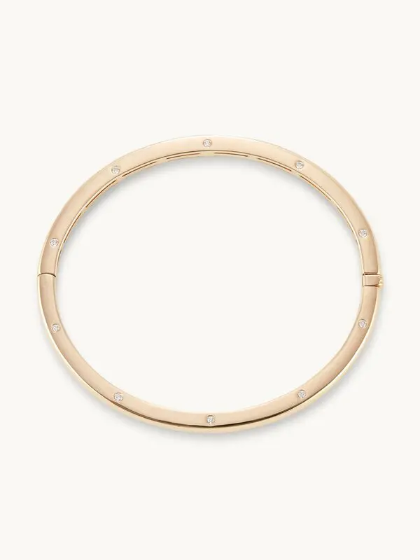 GWYN Dixon Floating-diamond Bangle - Yellow Gold,white Diamonds