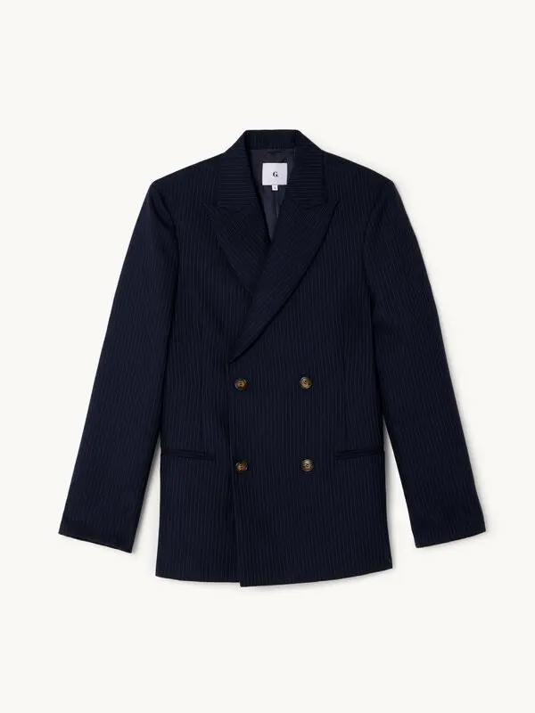 GWYN Pinstripe Virgin Wool Jude Blazer
