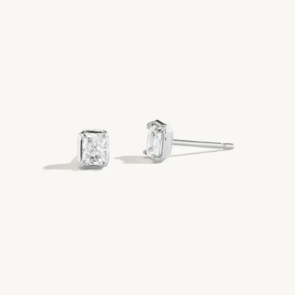 SOPHIE RATNER JEWELRY Emerald-cut Diamond Stud Earrings - One-color