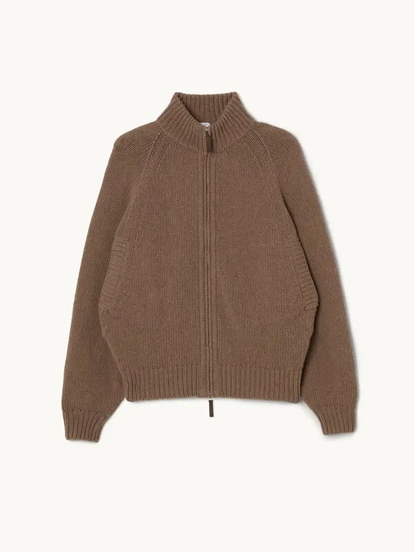 GWYN The Whistler Zip-up Wool-cashmere Cardigan