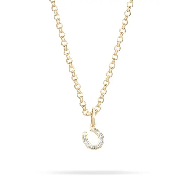 Adina Reyter Baguette Horseshoe Chain Necklace - One-color